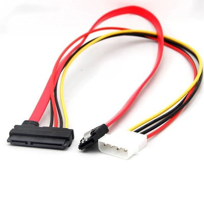 SATA Combo 15 Pin Power And 7 Pin Data Cable , 4 Pin Molex To Serial ATA Lead Cable