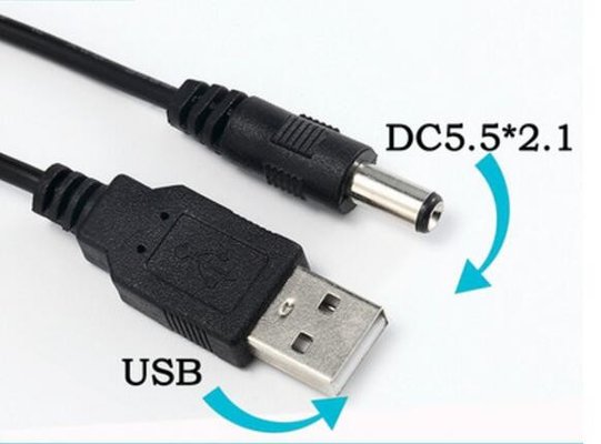 Black 1m 3 Feet Dc Charging Cable Barrel Jack Power Cable Type 12 Months Warranty
