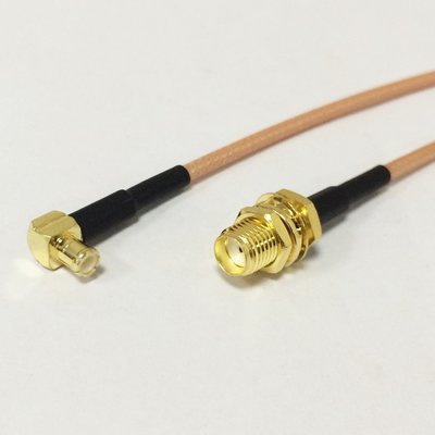 Right Angle Connector Rf Coaxial Cable Assembly Sma Female Jack To Mcx Male Plug
