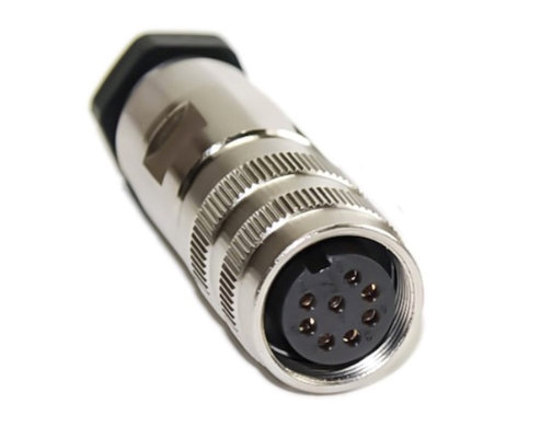 8pin Din Aisg Connector M16 Circular Electrical Connectors Straight Plug