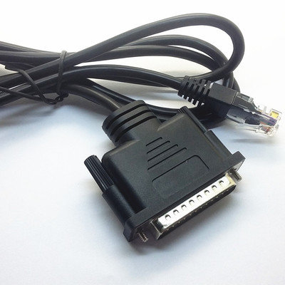 D-SUB25 To 8P8C Custom Molded Cable Assemblies Signal Cable DB25 Male To RJ45 Male
