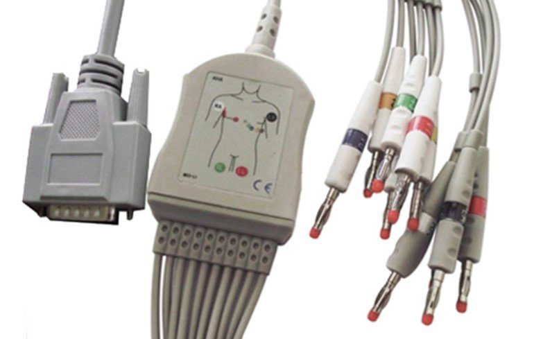 10 Leadwires Edan GE ECG Lead Wires Din 3.0 / Banana 4.0 End Model SE-601A SE-12