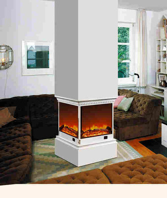 Einzigartiges klassisches dekoratives Feuer-an der Wand befestigter elektrischer Kamin mit Fernbedienung
