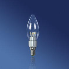 5630 E14 3W 210lm pointed, elongated tail Dimmable Led Candle Light Bulbs
