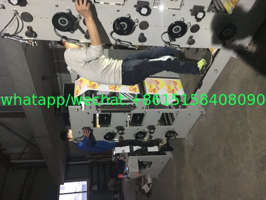 Allfine brand 7color 320 two units(4+3) Label flexography printing press self-adhesive sticker/label to mould die cutter
