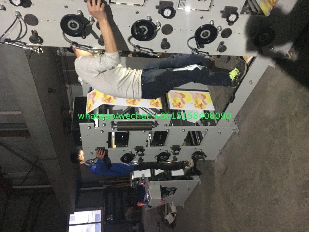 Allfine brand 7color 320 two units(4+3) Label flexography printing press self-adhesive sticker/label to mould die cutter