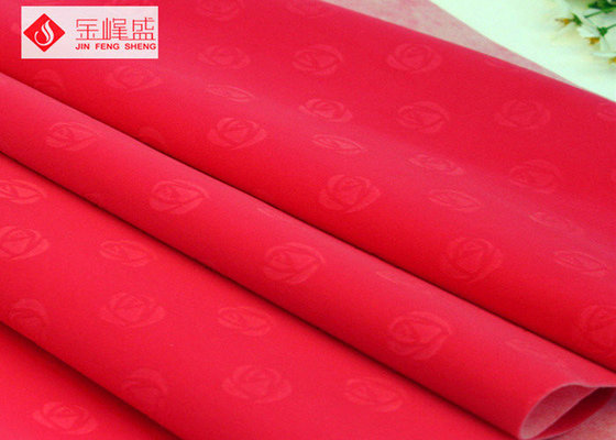 1.48m Red Printed Velvet Fabric , Flock Fabric Material 100% Nylon Jewelry Box Liner Fabric