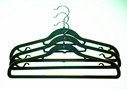 High End Black Velvet Clothes Hangers Womens / Mens Suit Hangers With Hook