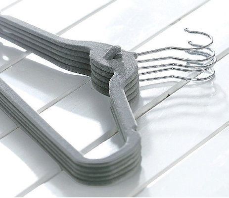 Non Slip Velvet Flocked Hangers Baby Clothes Hangers With Indents
