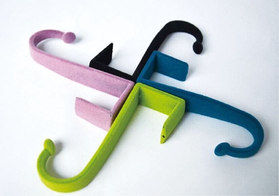 Portable Flocking Door Hook Flocked Clothes Hangers For Home / Hotel