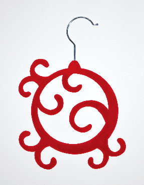 Red Jewelry Necklace / Earring Hanger Velvet Flocked Hangers 200*285*5.5mm