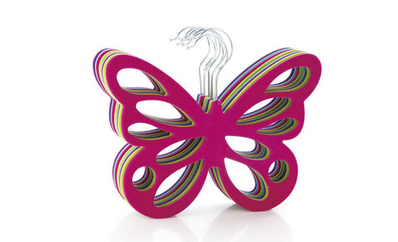 Butterfly Scarf Hanger Colored Clothes Hangers With Chrome Plated Hook