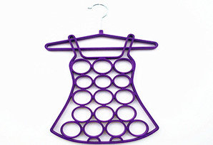 Popular Dress Shaped Wardrobe Space Saver Hangers Purple For Home
