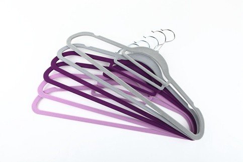 Colorful Clothing Basic Infant / Kids Velvet Hangers 445*240*5.5mm