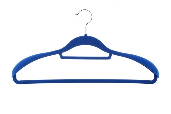 Professional Durable Non Slip Coat Hangers Velvet Touch For Suites / Sweater