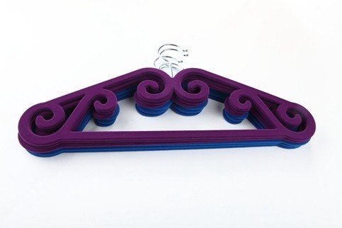 Unique Purple Anti Slip Velvet Flocked Hangers Jacket / Suit Coat Hangers