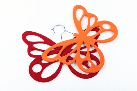 Decorative Butterfly Velvet Scarf Hanger , Orange / Red Pashmina Shawl Hangers