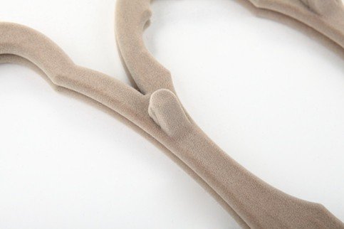 Cream Household Anti Slip ABS Velvet Scarf Hanger For Wardrobe
