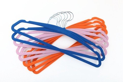 Padded Sweater / Cedar Coat Velvet Suit Hangers For Wardrobe 450*245*5.5mm