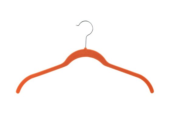 Non Slip Space Saving Velvet Shirt Hangers , Colorful Flocked Clothes Hangers