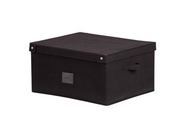 Custom Black Durable Foldable Storage Box For Bedroom / Living Room