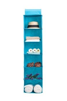 Decorative 120cm Jacket / Suit / Sweater Organizer , Blue Hanging Closet Organizers