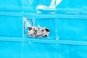 Transparent Hanging Jewellery / Sweater Organizer Blue 100*45mm