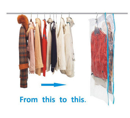 Custom Home PE + Nylon Vacuum Clothes Bags Environmental Friendly