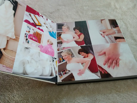 Las memorias modernas de la familia que se casan la foto reservan 14 x 10 con las páginas internas de 1.5m m