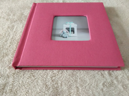 bebé grande 12x12/álbum de foto cubierto de tela de los amigos con la página interna resistente de la mancha