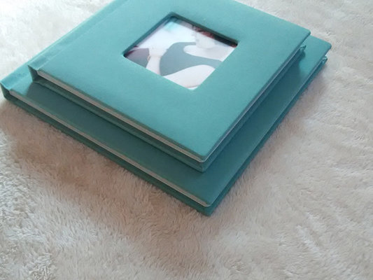 Álbum de foto cubierto de tela de las memorias de lujo 10x10 para el partido de la soltera