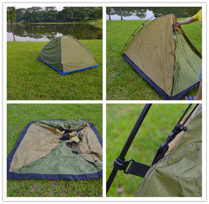 Tente de camping imperméable pour deux personnes de dôme de double couche avec de l'air - feuille de mouche aérée