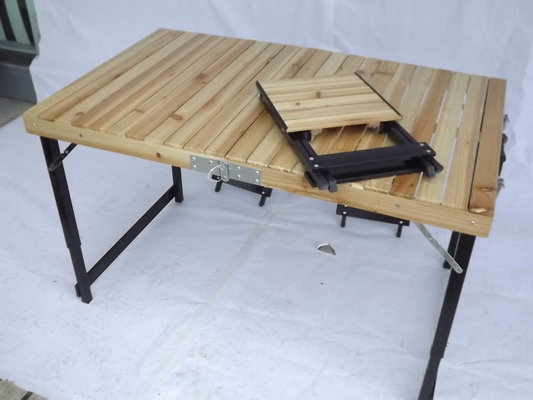Tableau se pliant en bois de camping et installation facile de chaises avec le cadre d'alliage d'aluminium