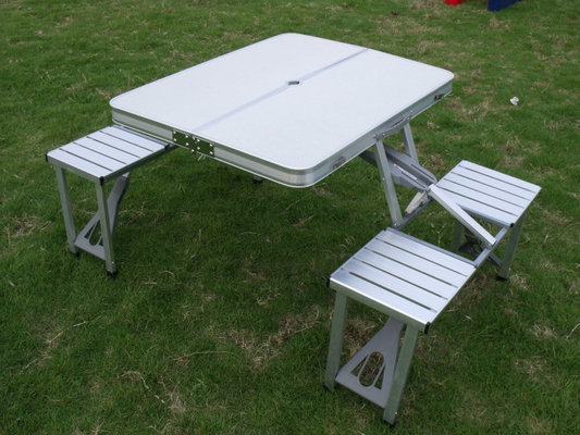 Tableau et chaises extérieurs de camping de pliage pinique portatif avec des forces de défense principale d'Aluminun
