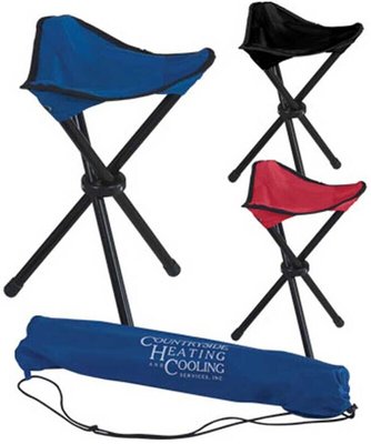 Chaise de plage se pliante de pique-nique extérieur avec les jambes en acier noires du tube 3/tabouret se pliant de trépied