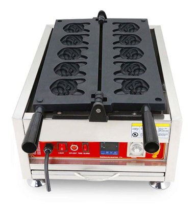 Dog Head Shape Waffle Maker Machine Digital Bulldog Head Shape Taiyaki Machine