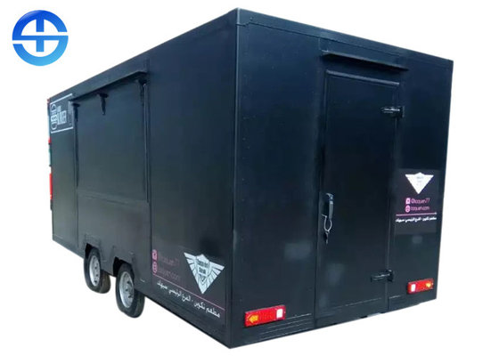 FRP 2.2m SS201 Double Layer Steel Plate Mobile Food Trailer