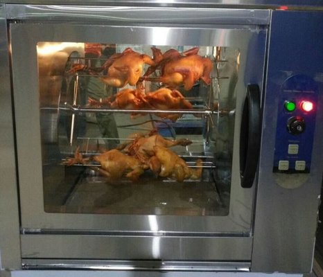 ISO Food Industry Machines Stainless Steel Omni Directional Rotary Rotisserie