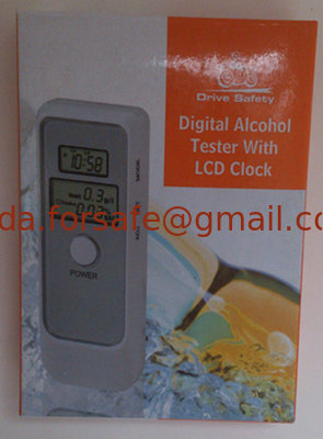 Digital Alcohol Breath Tester Breathalyzer + LCD Clock