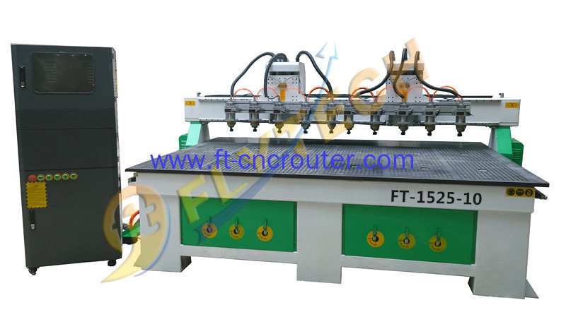factory price ten heads wood router woodworking engrave machine with servo drivers