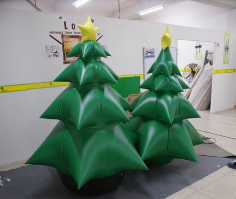 Outdoor Inflatable Holiday Decorations 1.8mH Green Inflatable Christmas Tree