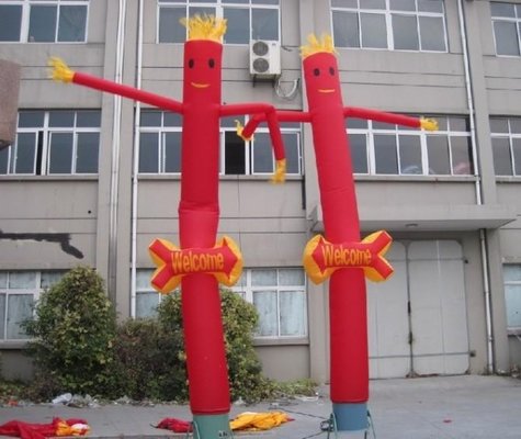 Nylon / Oxford Fabric Red Inflatable Air Dancer Low Temperature Resistance
