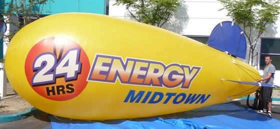 Attractive Huge Flying Inflatable Advertising Blimps Model For Promotion