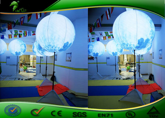 Custom Inflatable Lighting Decoration Advertising Tripod Balloon / Stand Lighting Balloon
