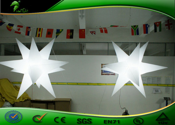 Durable LED Inflatable Yard Decorations Multi Colored Blow Up Light Star