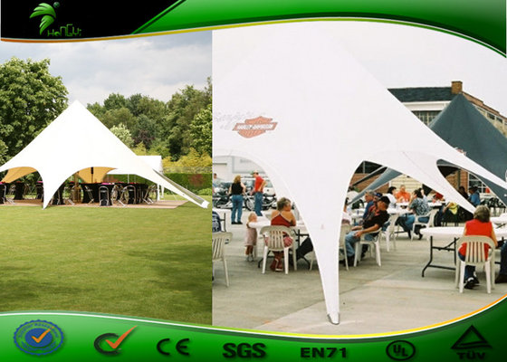Professional White  Sun Shelter Canopy Star Shape Tent For Exhibition