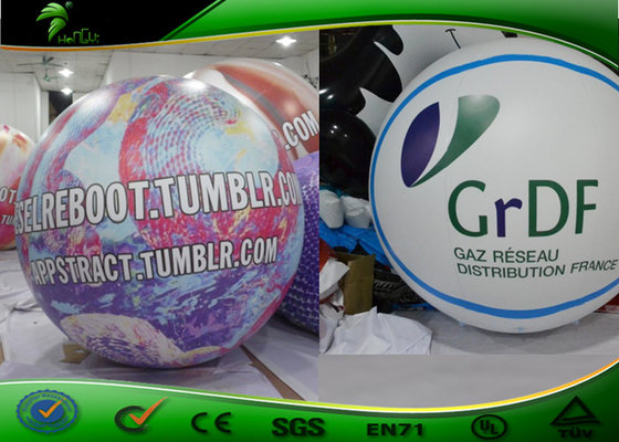 Purple Helium Flying Inflatable Advertising Balloons With Logo Printing