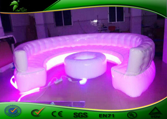 Durable Inflatable LED Sofa Model With For Pub / Inflatable Furniture Sets For Adults