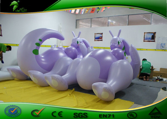 Professional Blow Up Cartoon Characters , Inflatable Laying Dragon Animals toys With UV Printing