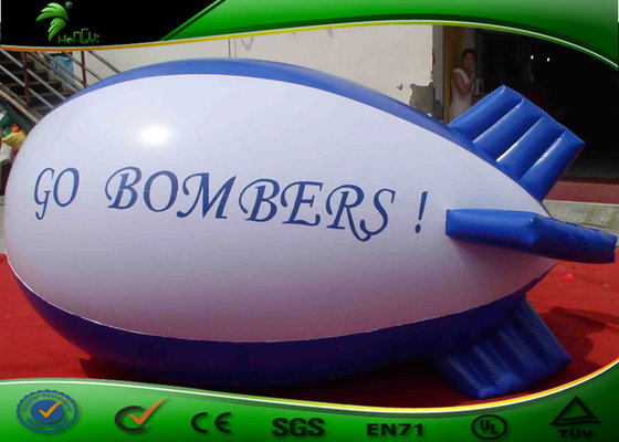2M PVC Inflatable Blimp For Backyard Parties , Red Color Inflatable Advertising Airship